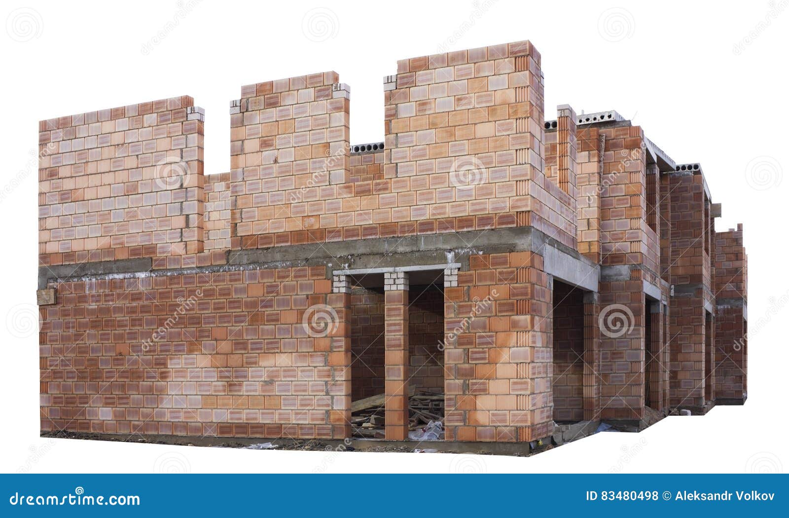The Beginning of Rural Construction Stock Photo - Image of cement ...