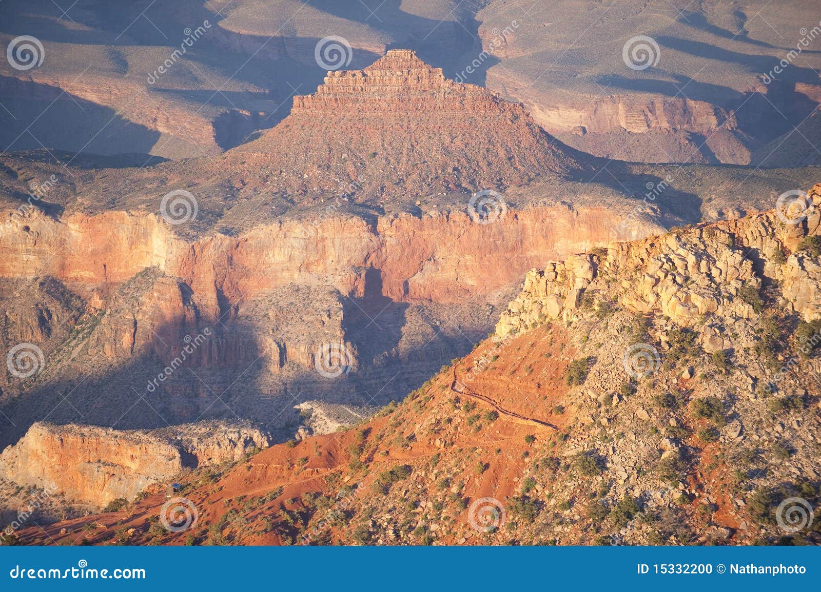Beginning of South Kaibab Trail, Grand Canyon Stock Photo - Image of ...