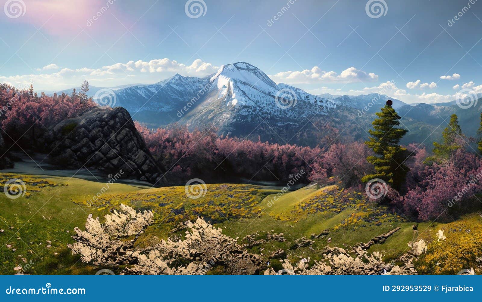 The beginning of spring stock illustration. Illustration of fell ...