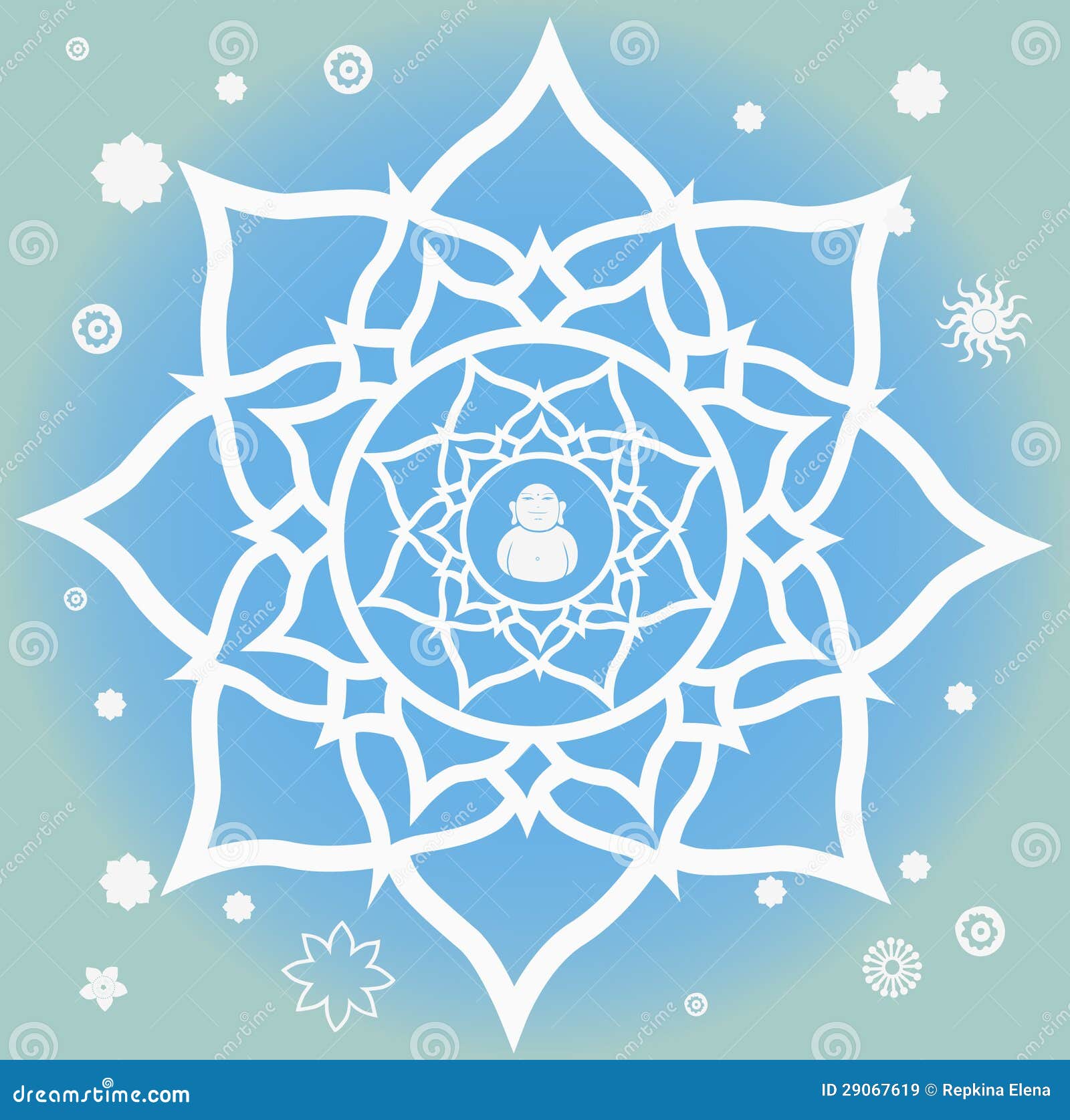 Beginning of Spring Mandala Stock Vector - Illustration of cosmic ...