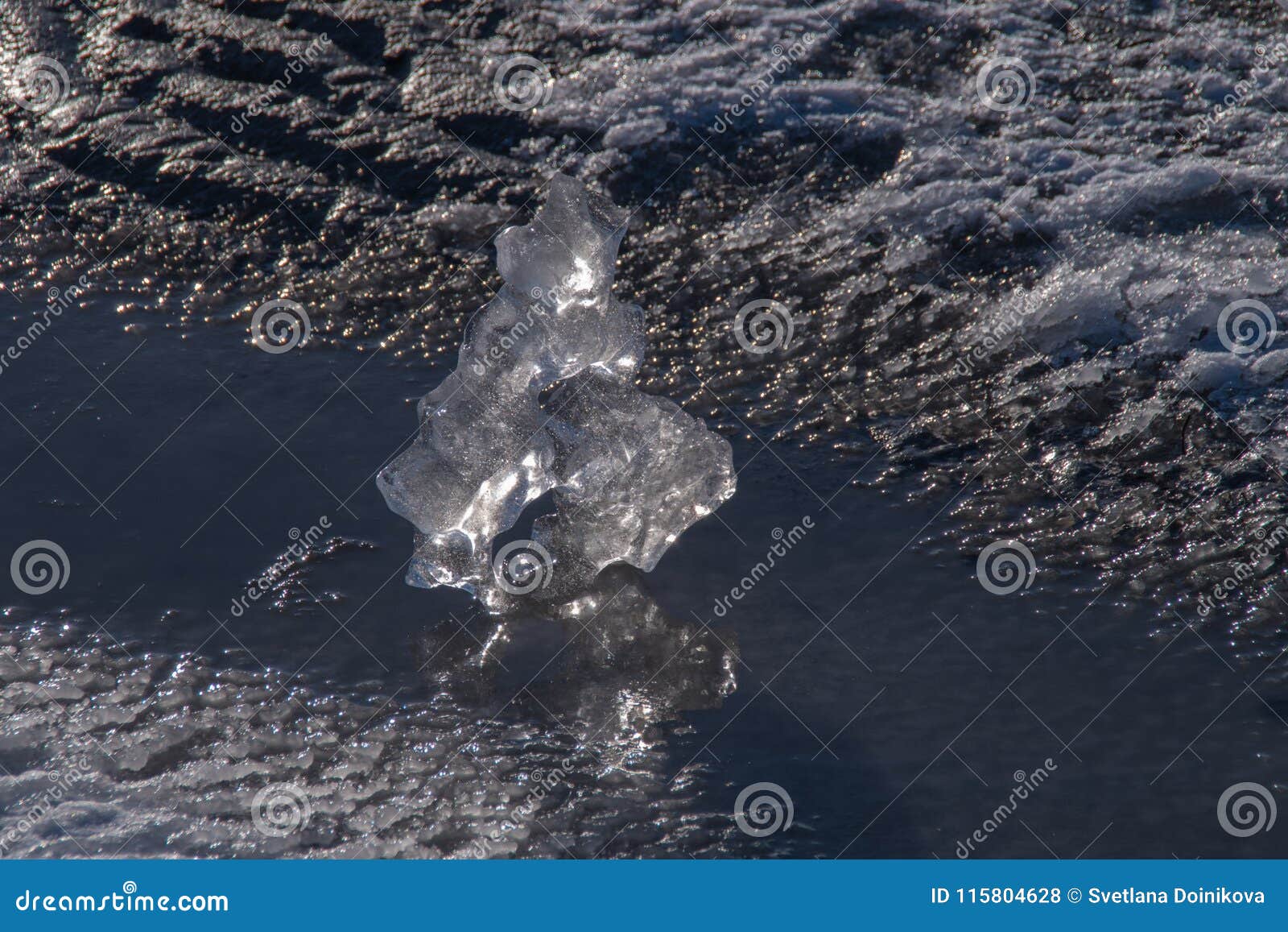 The Beginning of Spring, Melting Ice Stock Photo - Image of spring ...