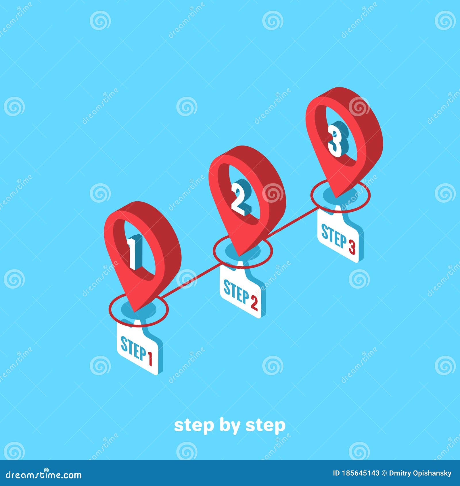 Step by step stock vector. Illustration of step, treasure - 185645143
