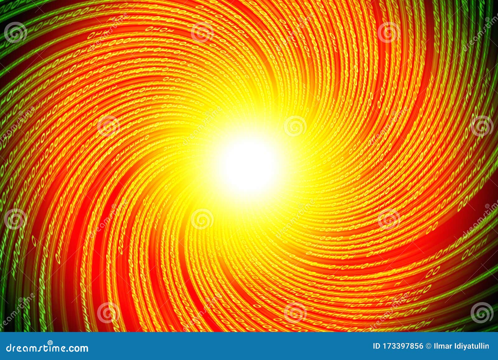 The Beginning of the Universe from Binary Code. a Swirling Stream of ...