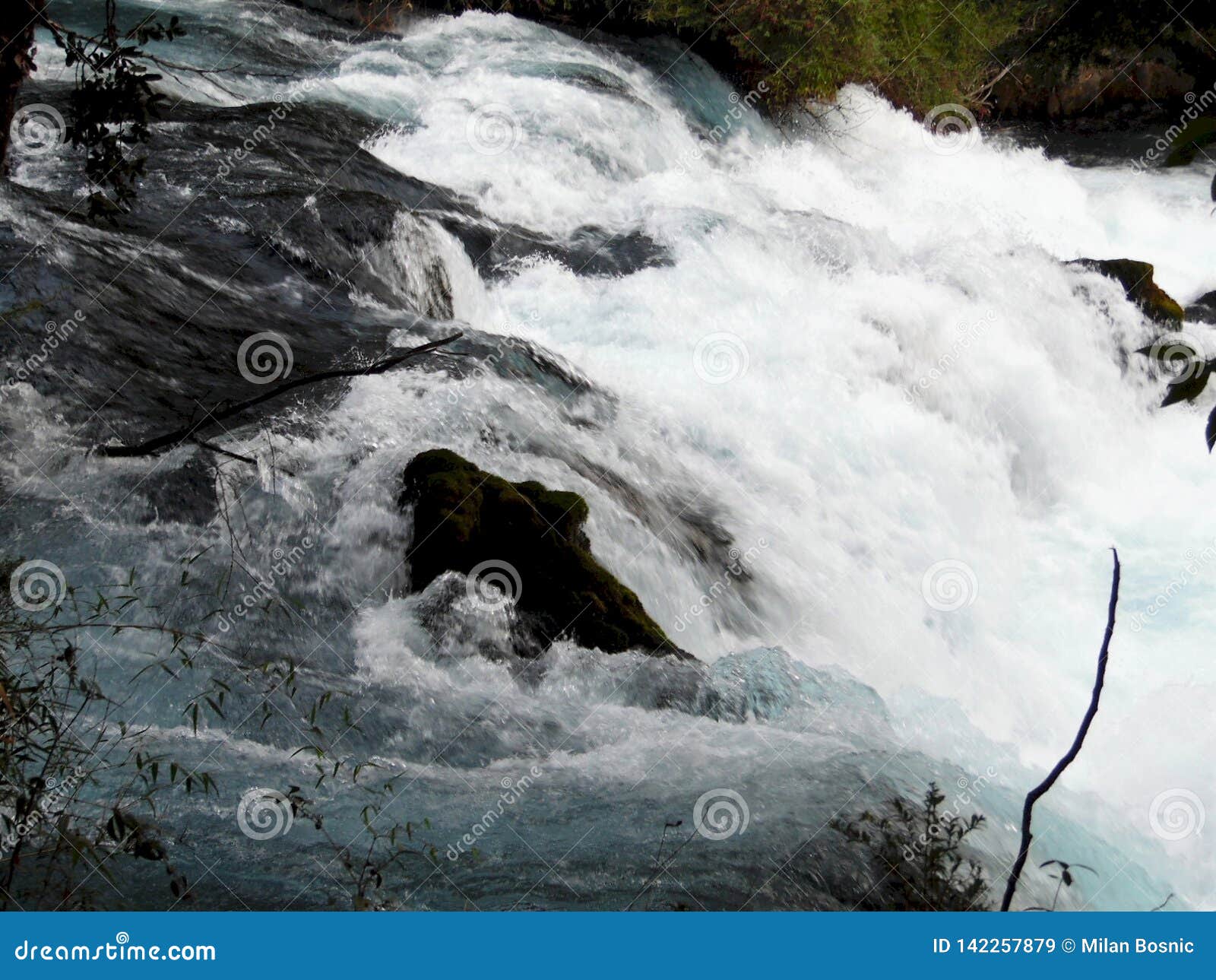 Beginning of the Waterfall stock image. Image of rock - 142257879