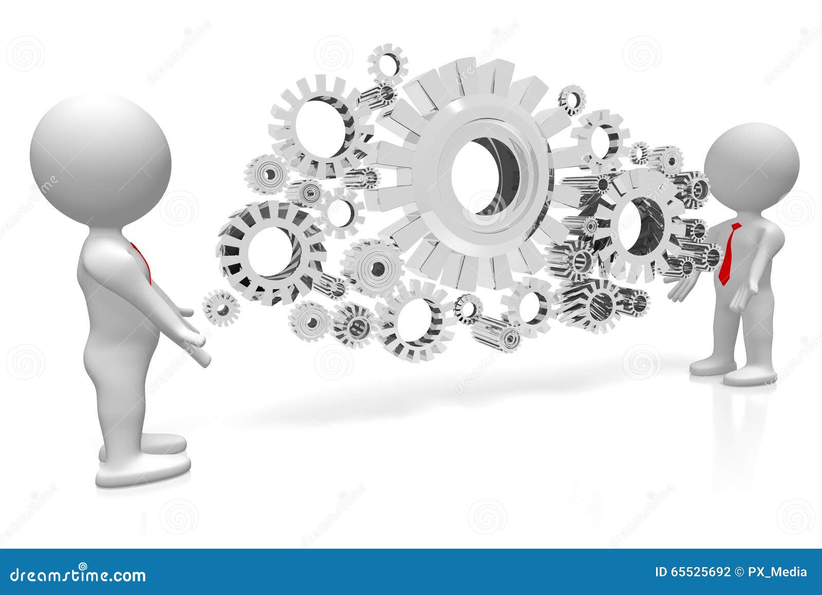 Begrepp för samarbete 3D stock illustrationer. Illustration av tecknad ...