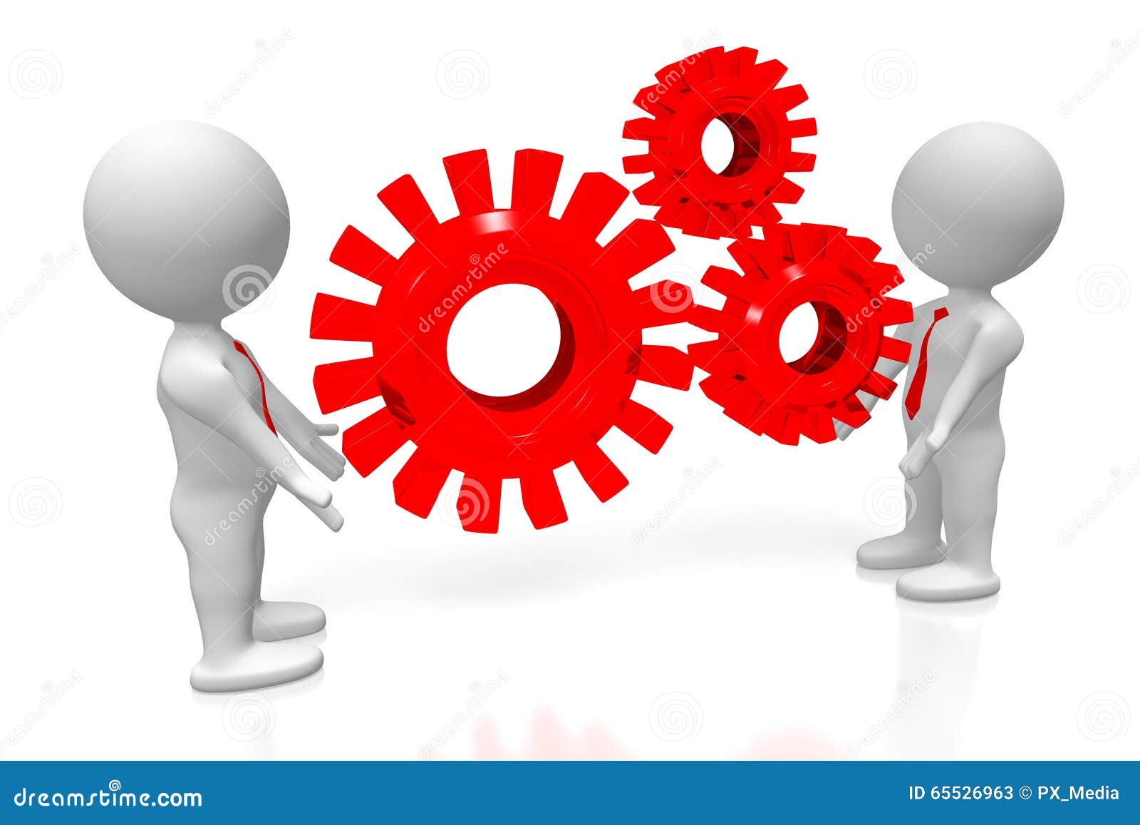 Begrepp För Samarbete 3D Stock Illustrationer - Bild: 65526963