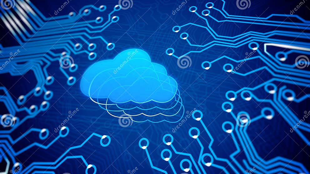 Begrifflich Vom Mutterbrett Mit Wolke Stock Abbildung - Illustration ...