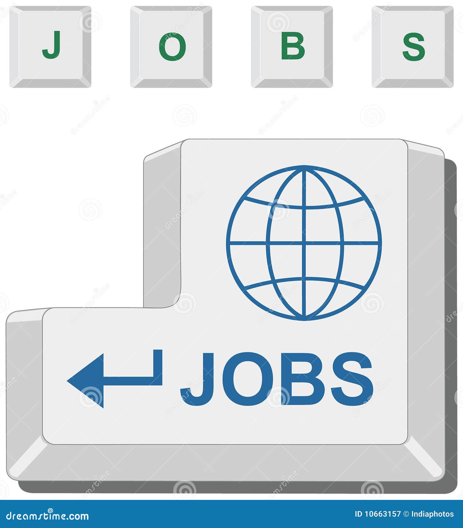 Begriffscomputer ENTER-Taste Vektor Abbildung - Illustration von ...