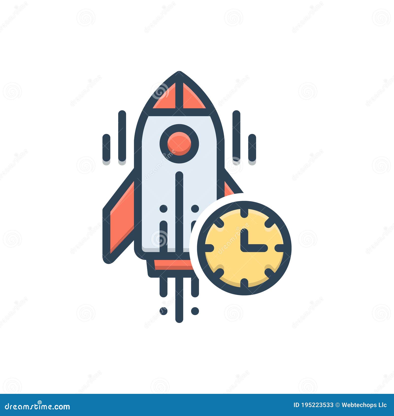 Color Illustration Icon for Begun, Begin and Start Stock Illustration ...