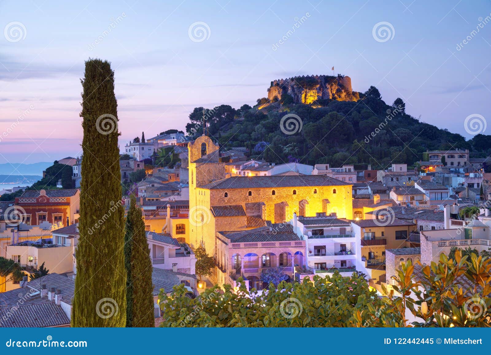 Begur, Costa Brava, Katalonien Spanien am Abend, Beatifull Ansicht ...