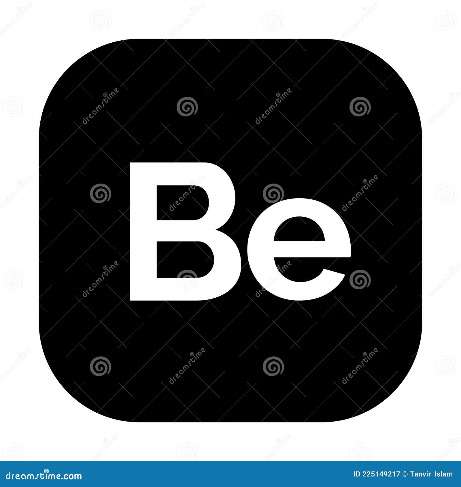 Behance Icon Logo editorial photography. Illustration of brand - 225149217