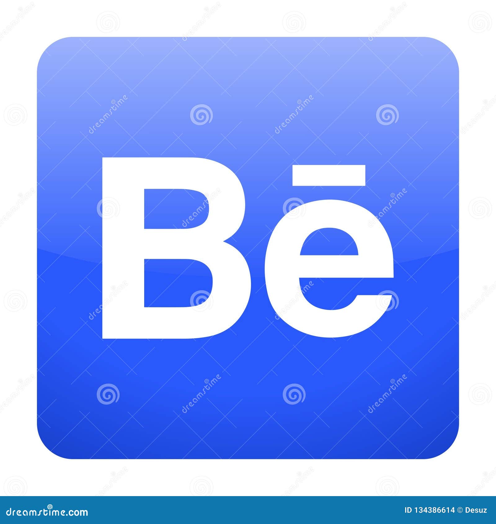 Behance New Logo And Icon Printed On White Paper. Cartoon Vector ...