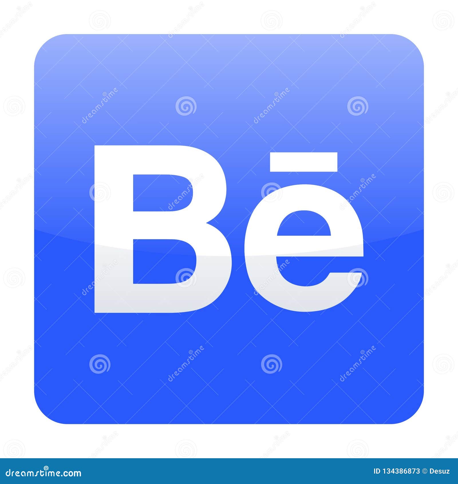 Behance New Logo And Icon Printed On White Paper. Cartoon Vector ...