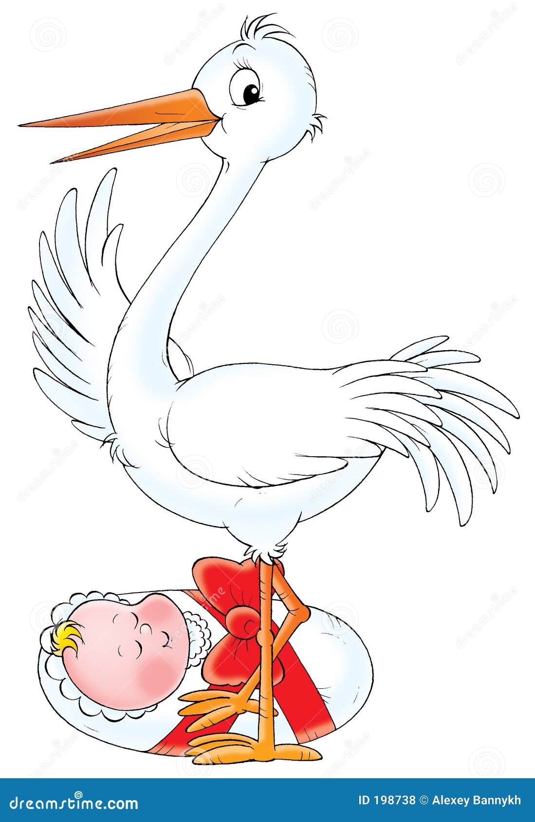 Behandla Som Ett Barn Storken Vektor Illustrationer - Illustration av ...