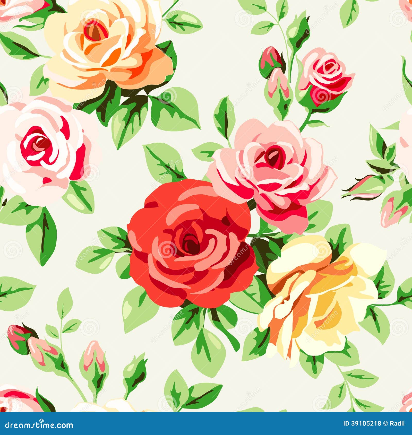 Behang met rozen stock illustratie. Illustration of klassiek - 39105218