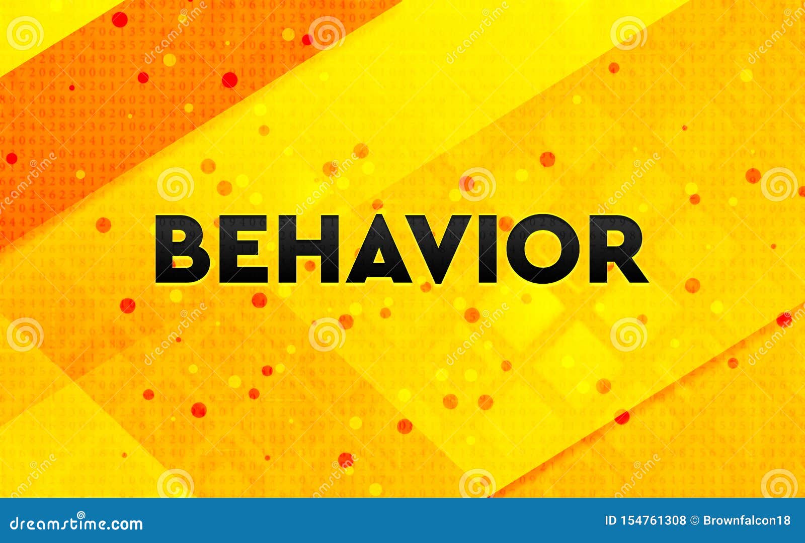 Behavior Abstract Digital Banner Yellow Background Stock Illustration ...