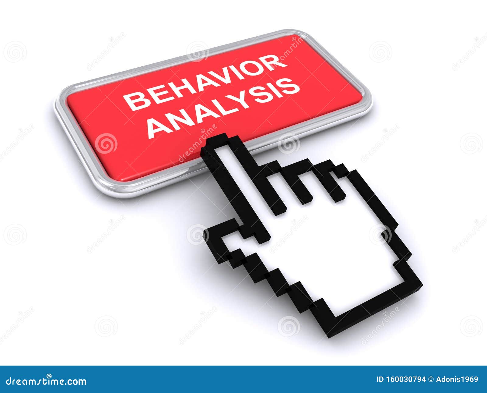 Behavior analysis button stock illustration. Illustration of analysis ...
