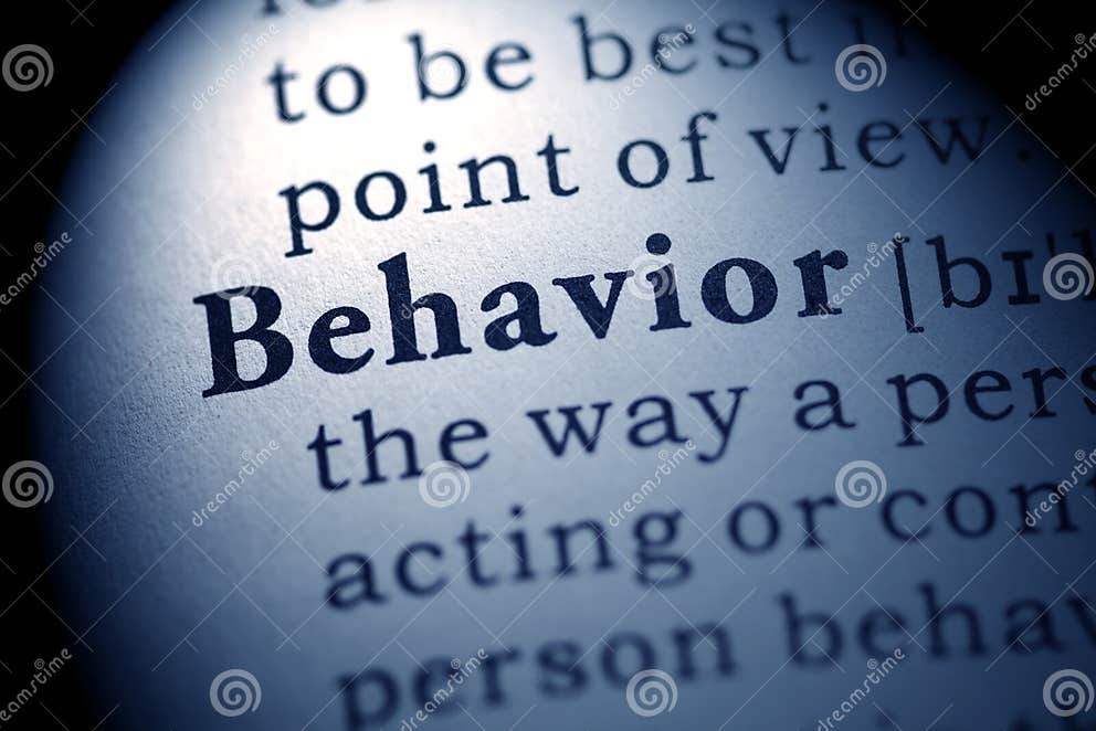 Definition of the Word Behavior Stock Photo - Image of definition ...
