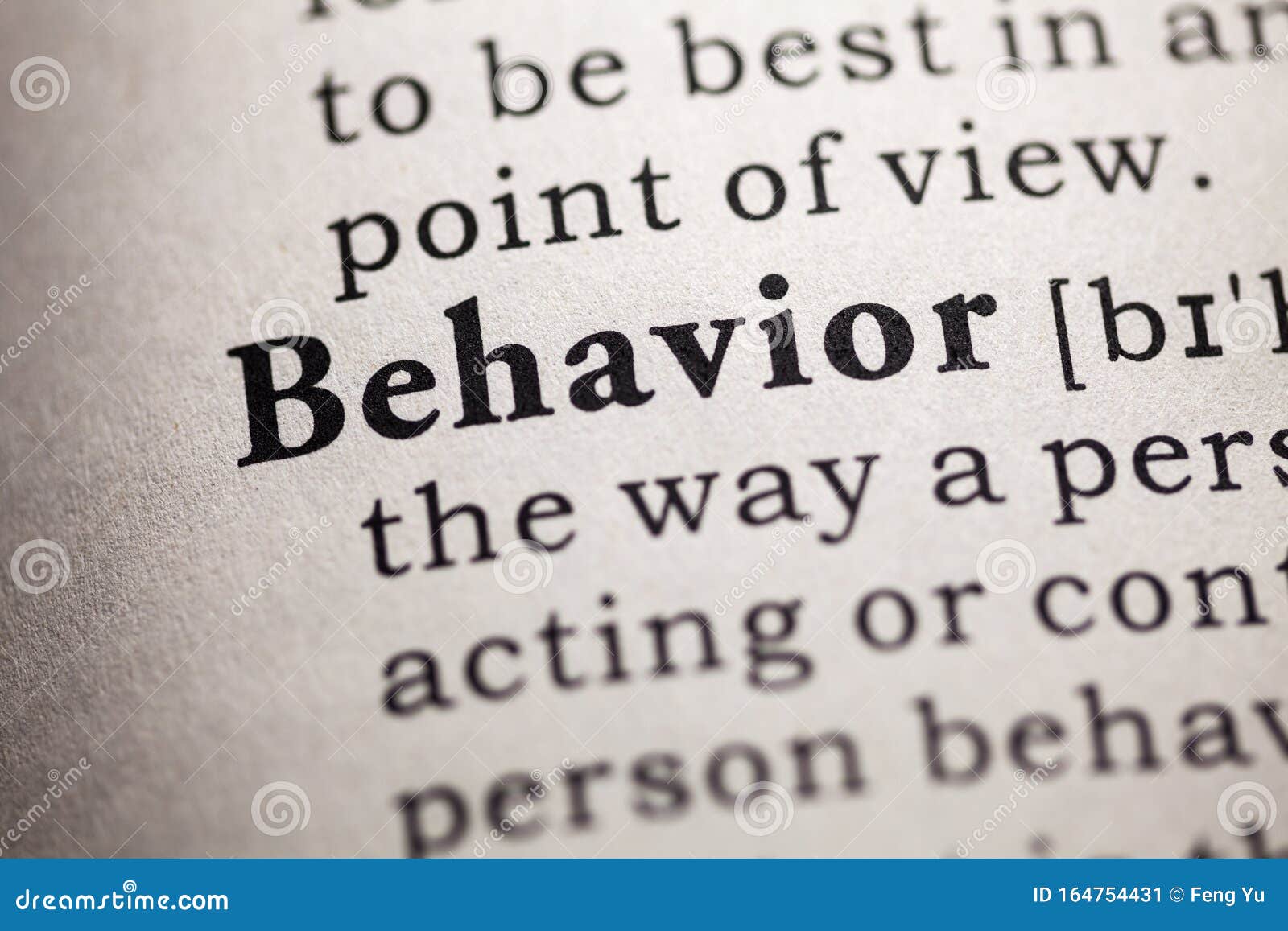 Definition of the Word Behavior Stock Image - Image of text, behavior ...