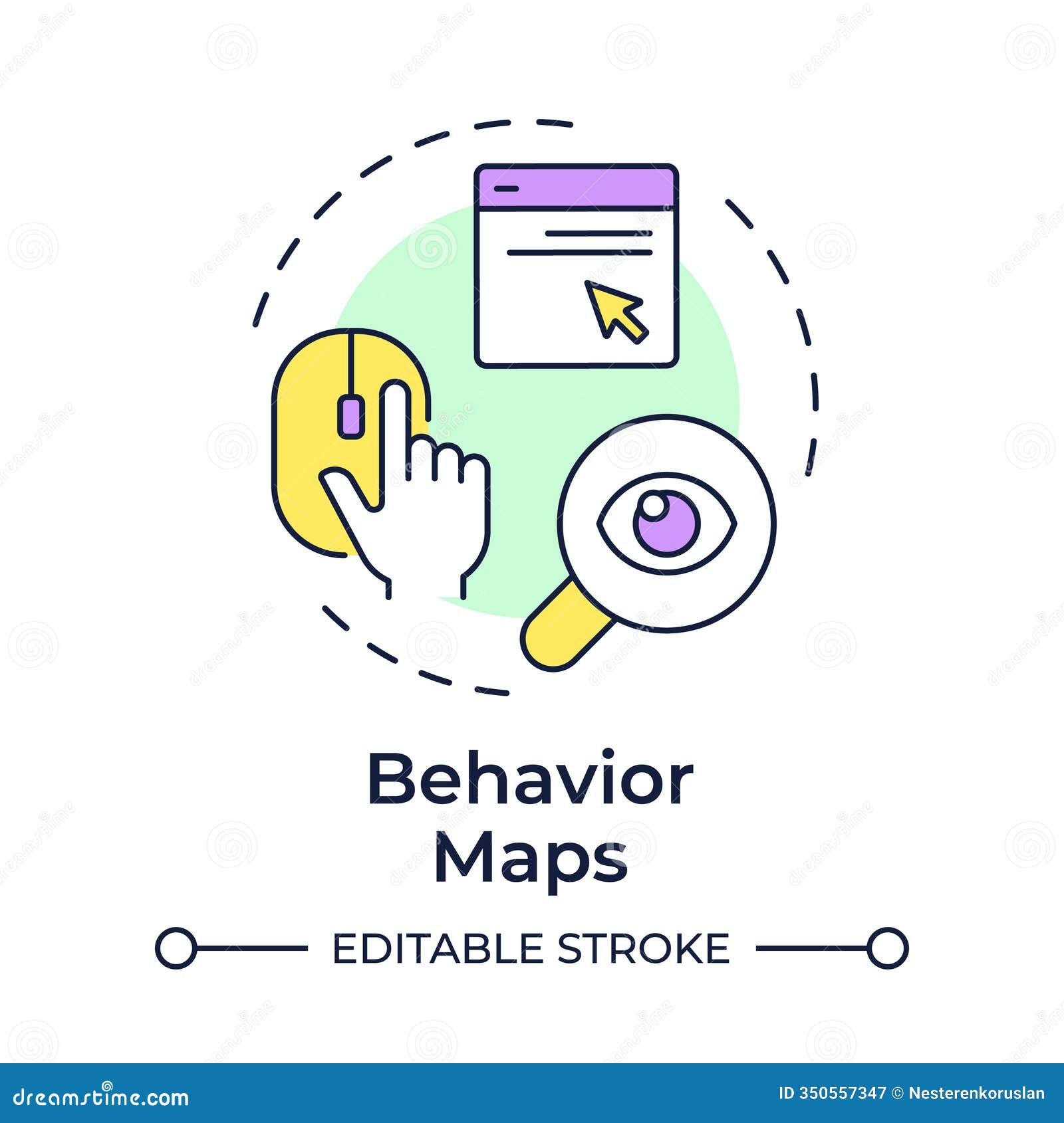 Behavior Maps Multi Color Concept Icon Stock Image - Image of icon ...