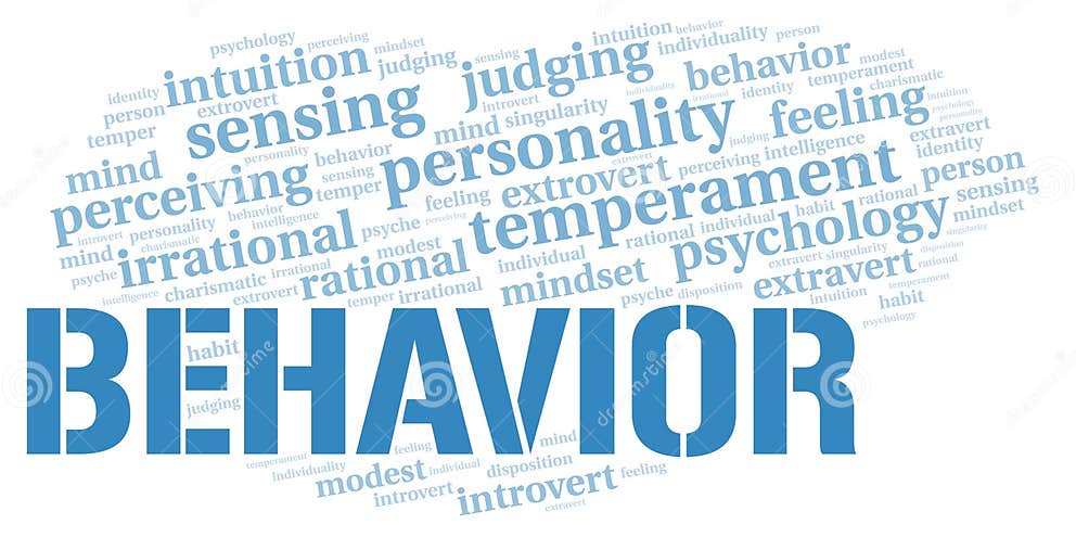 Behavior Typography Word Cloud Create with the Text only. Stock ...