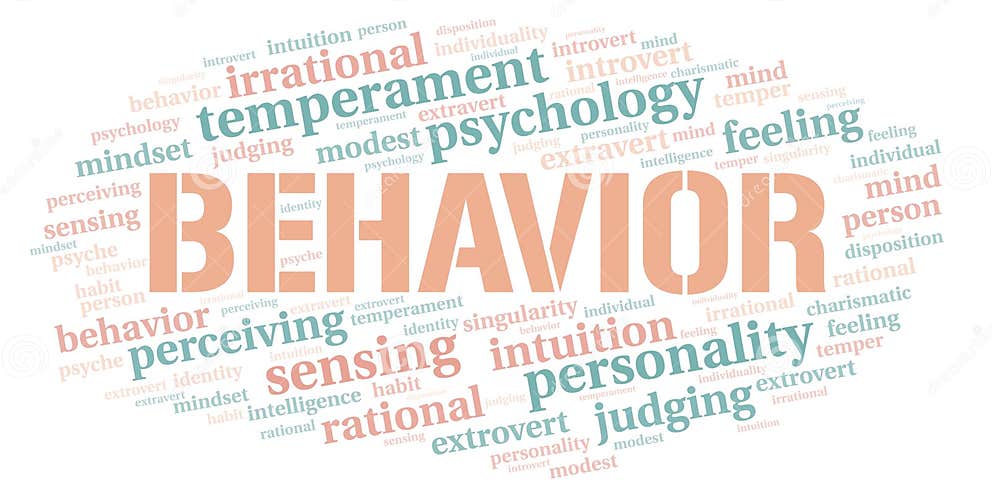 Behavior Typography Word Cloud Create with the Text only. Stock ...