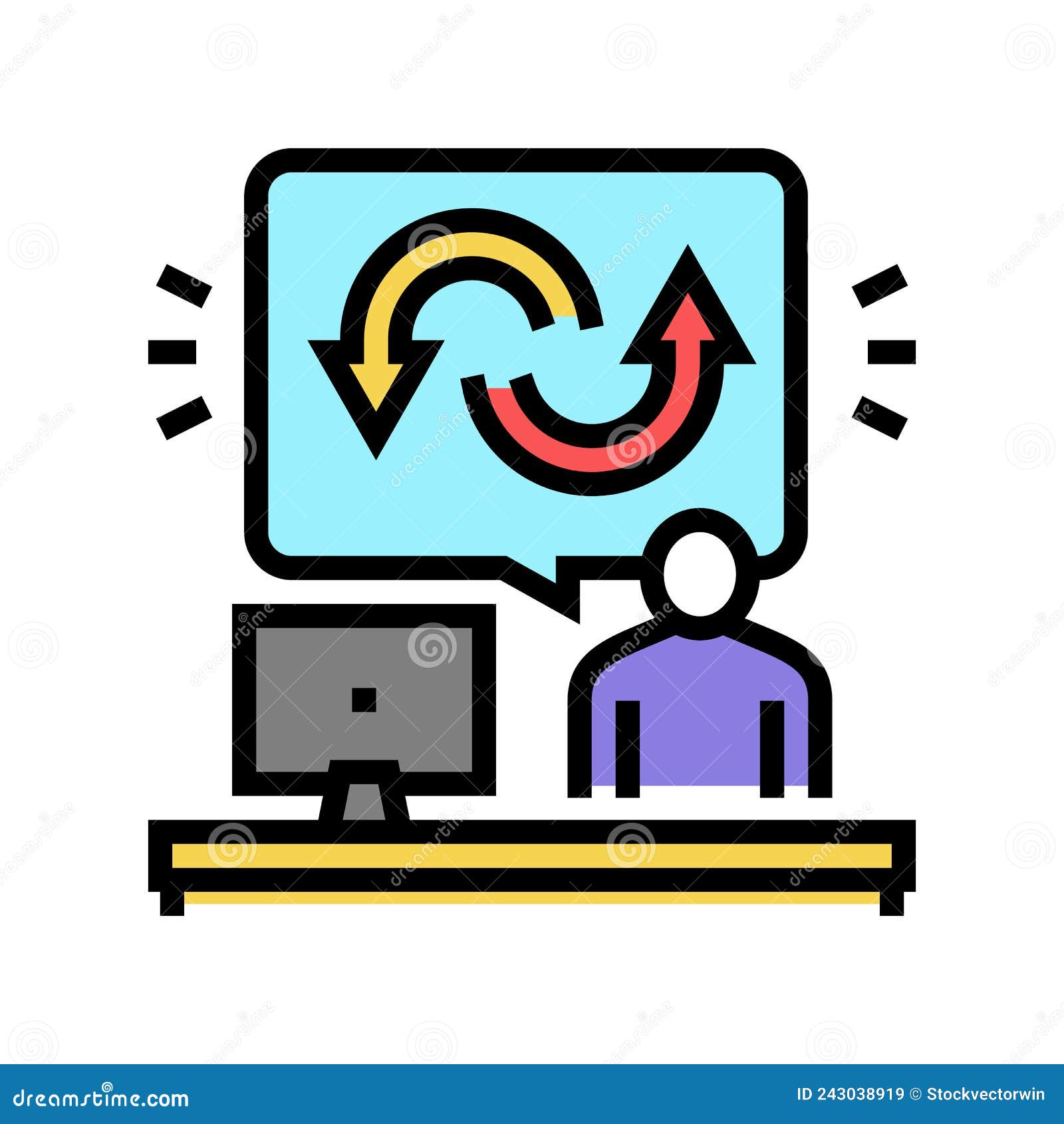 Behavior User Color Icon Vector Illustration Stock Vector ...