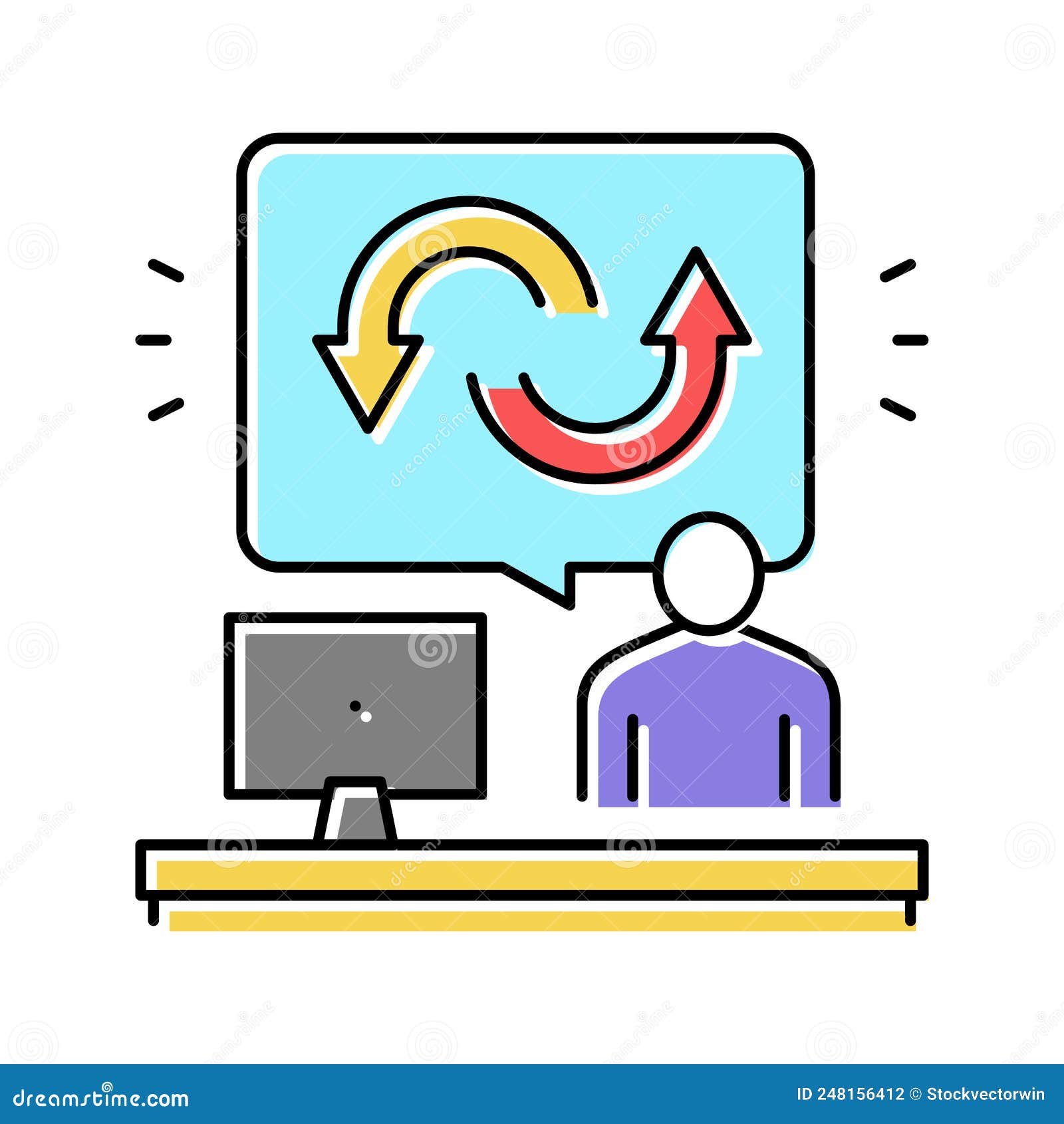 Behavior User Color Icon Vector Illustration Stock Vector ...