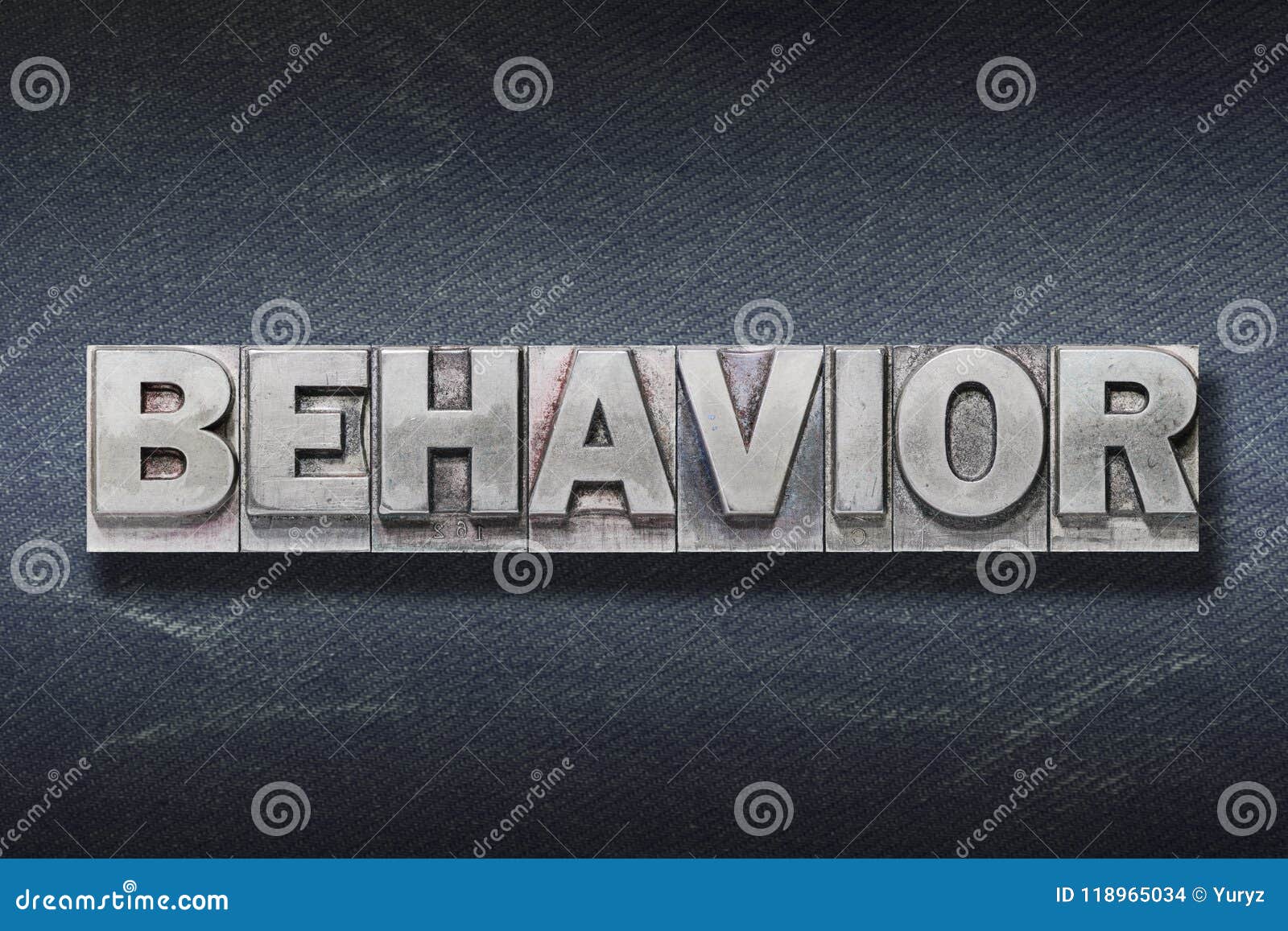 Behavior word den stock photo. Image of jeans, blue - 118965034