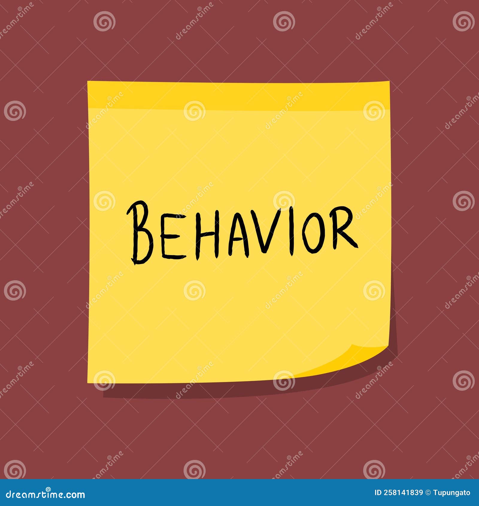 Behavior word sign stock vector. Illustration of science - 258141839