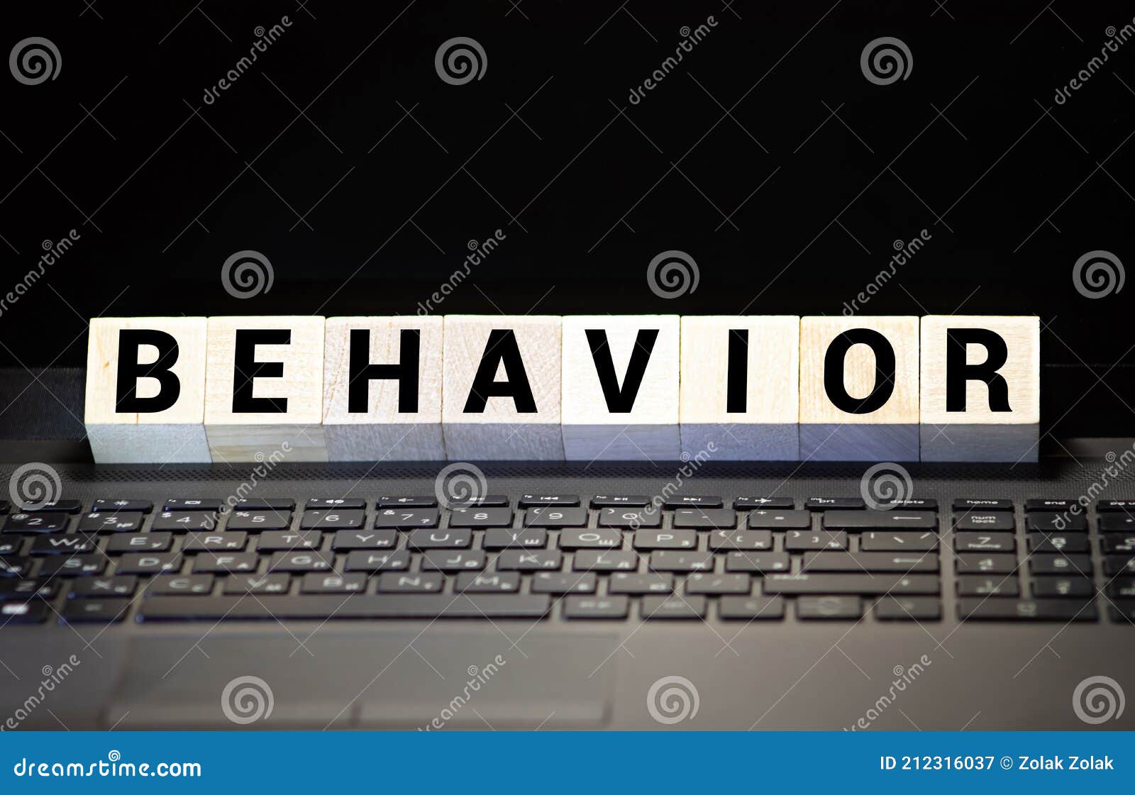 Behavior Word in Wooden Cube Stock Image - Image of value, success ...