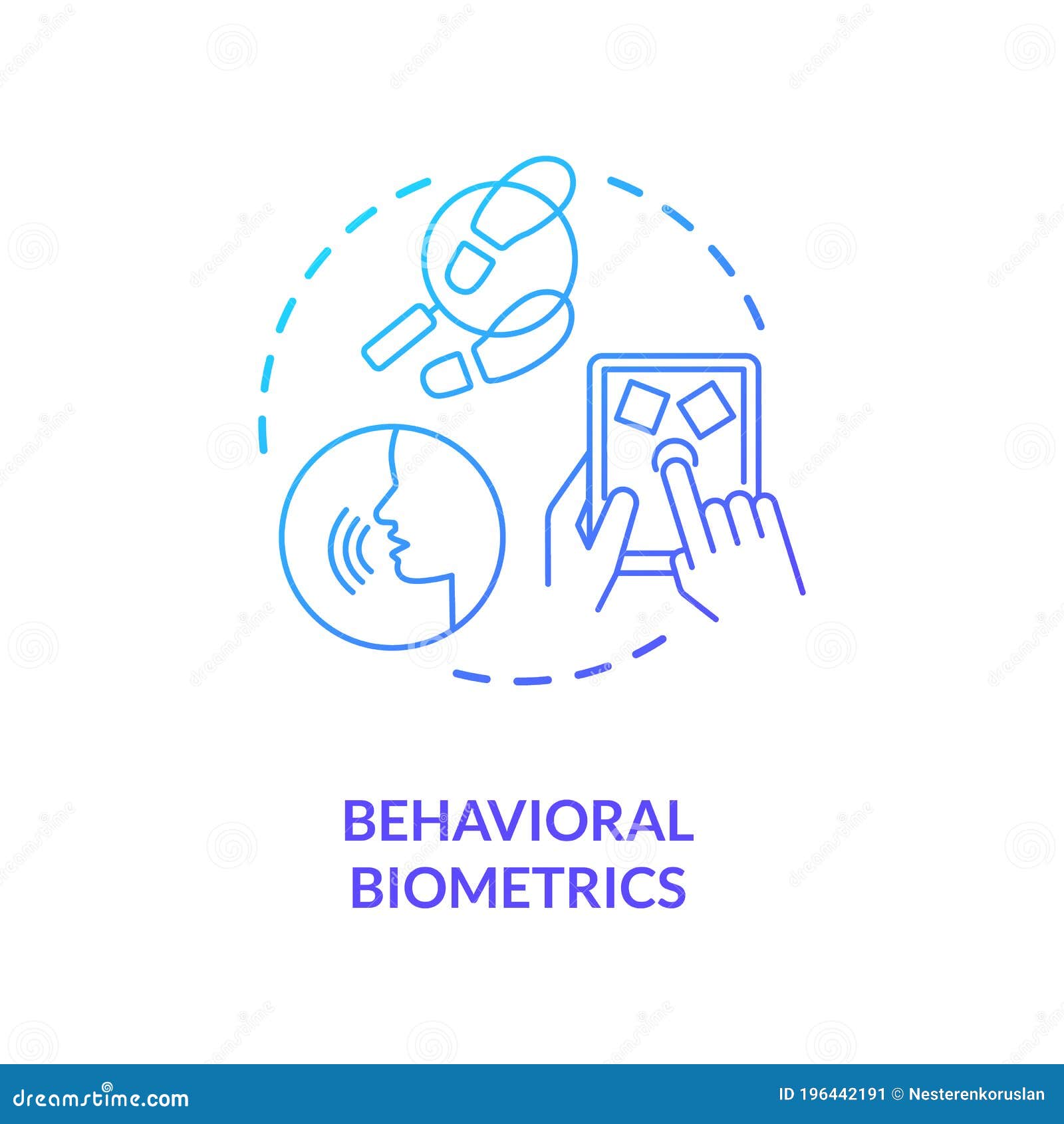 Behavioral Biometrics Concept Icon Stock Vector - Illustration of ...