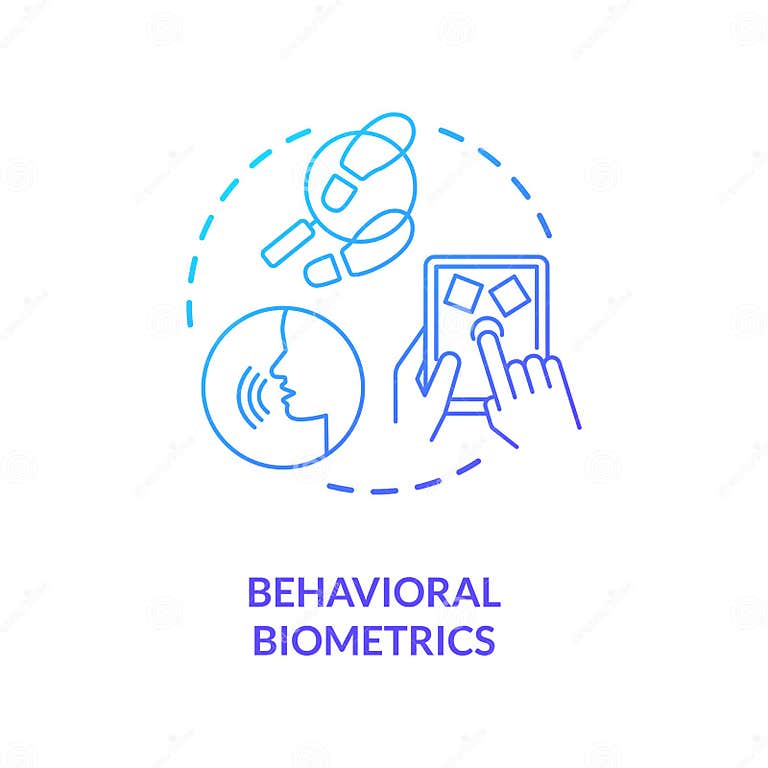 Behavioral Biometrics Concept Icon Stock Vector - Illustration of ...