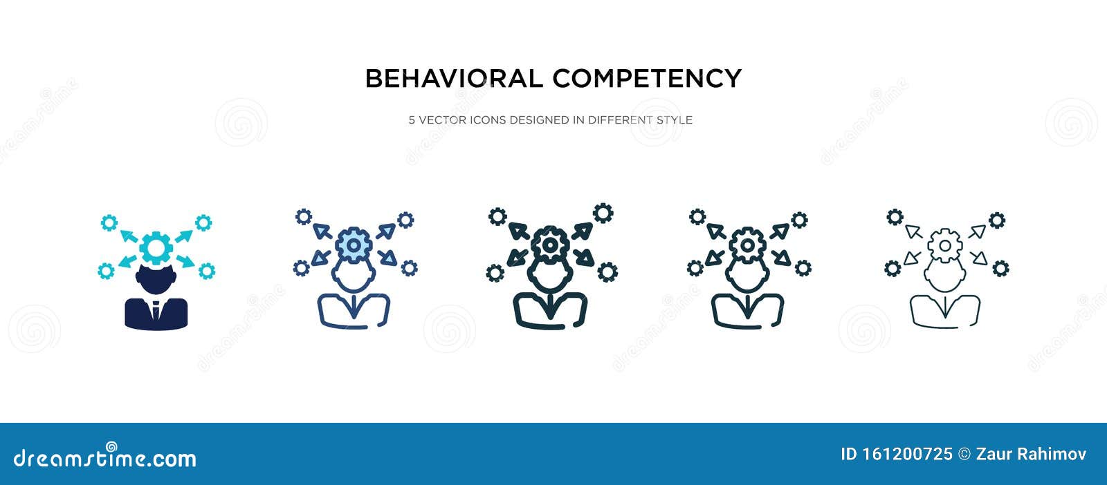 Behavioral Competency Icon in Different Style Vector Illustration. Two ...