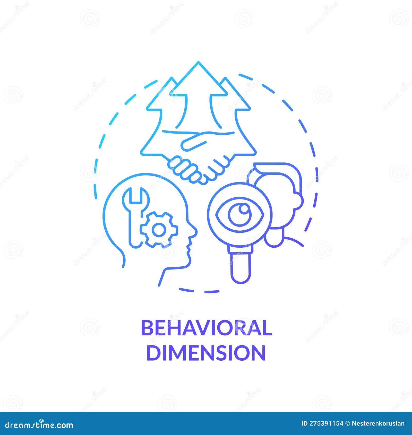 Behavioral Dimension Blue Gradient Concept Icon Stock Vector ... Behavioral Dimension Blue Gradient Concept Icon Stock Vector ...