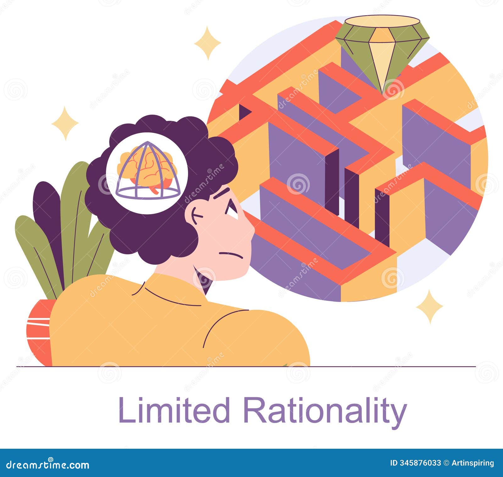 Behavioral Economics. Flat Vector Illustration Stock Vector ...