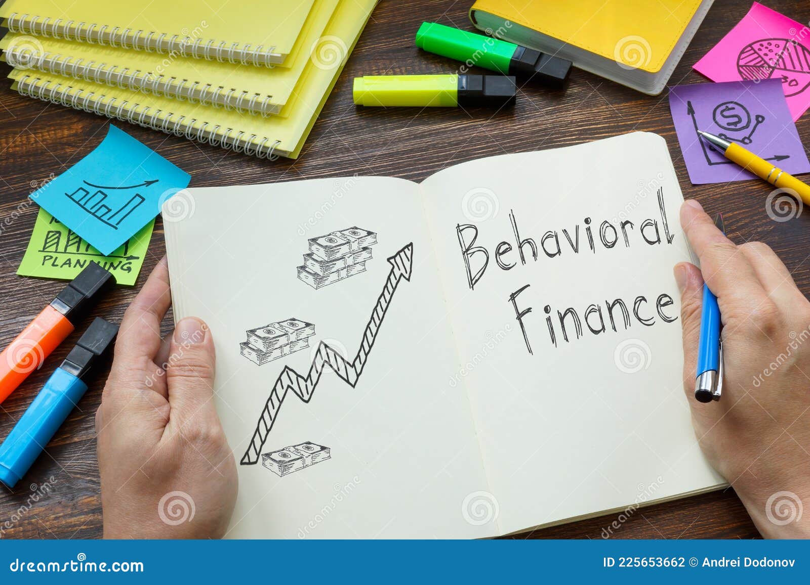 Behavioral Finance is Shown on the Business Photo Using the Text Stock ...