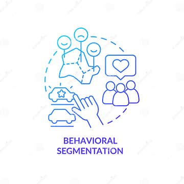 Behavioral Segmentation Blue Gradient Concept Icons Set Stock Vector ...