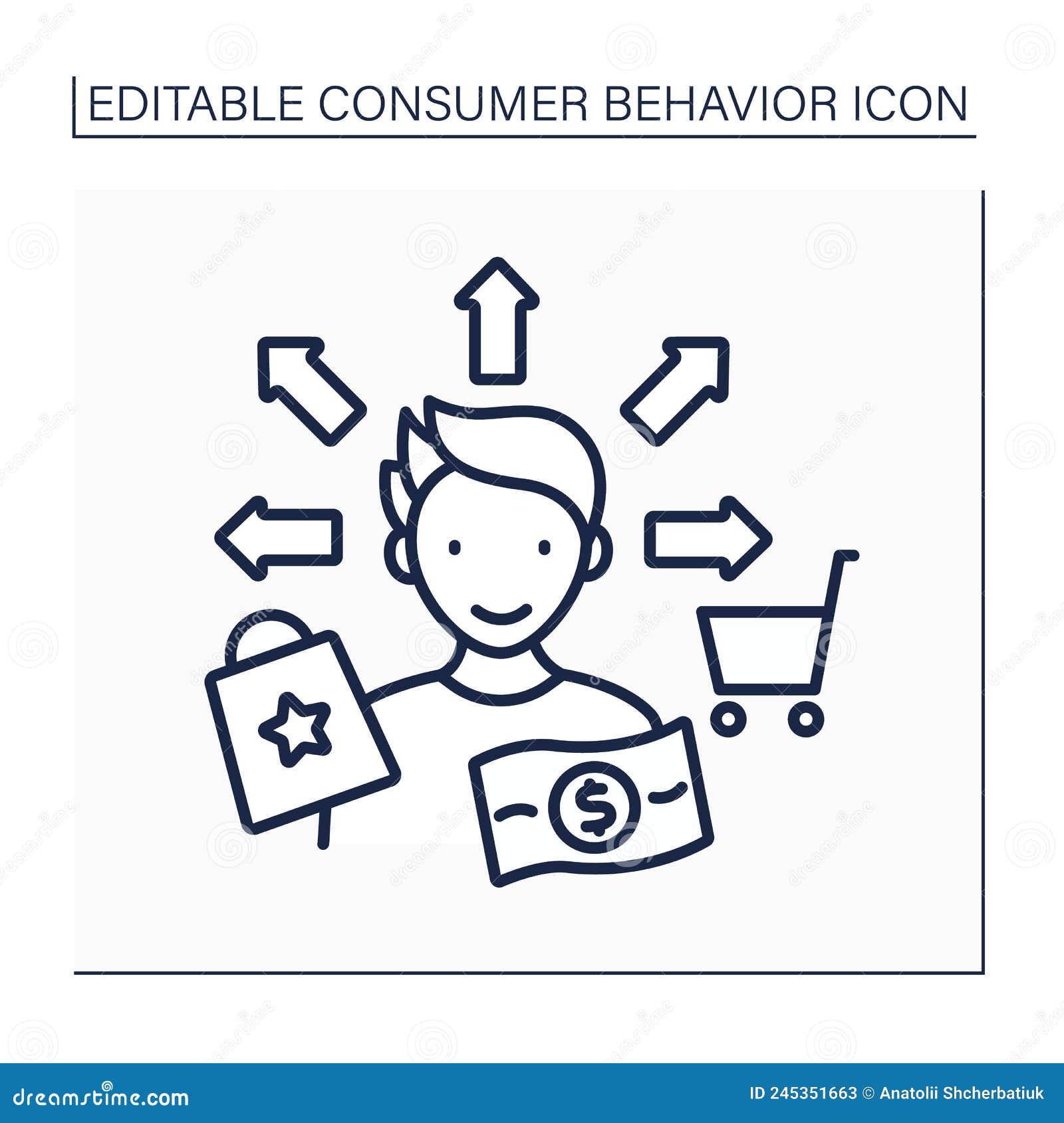 Behavioral Segmentation Line Icon Stock Vector - Illustration of ...