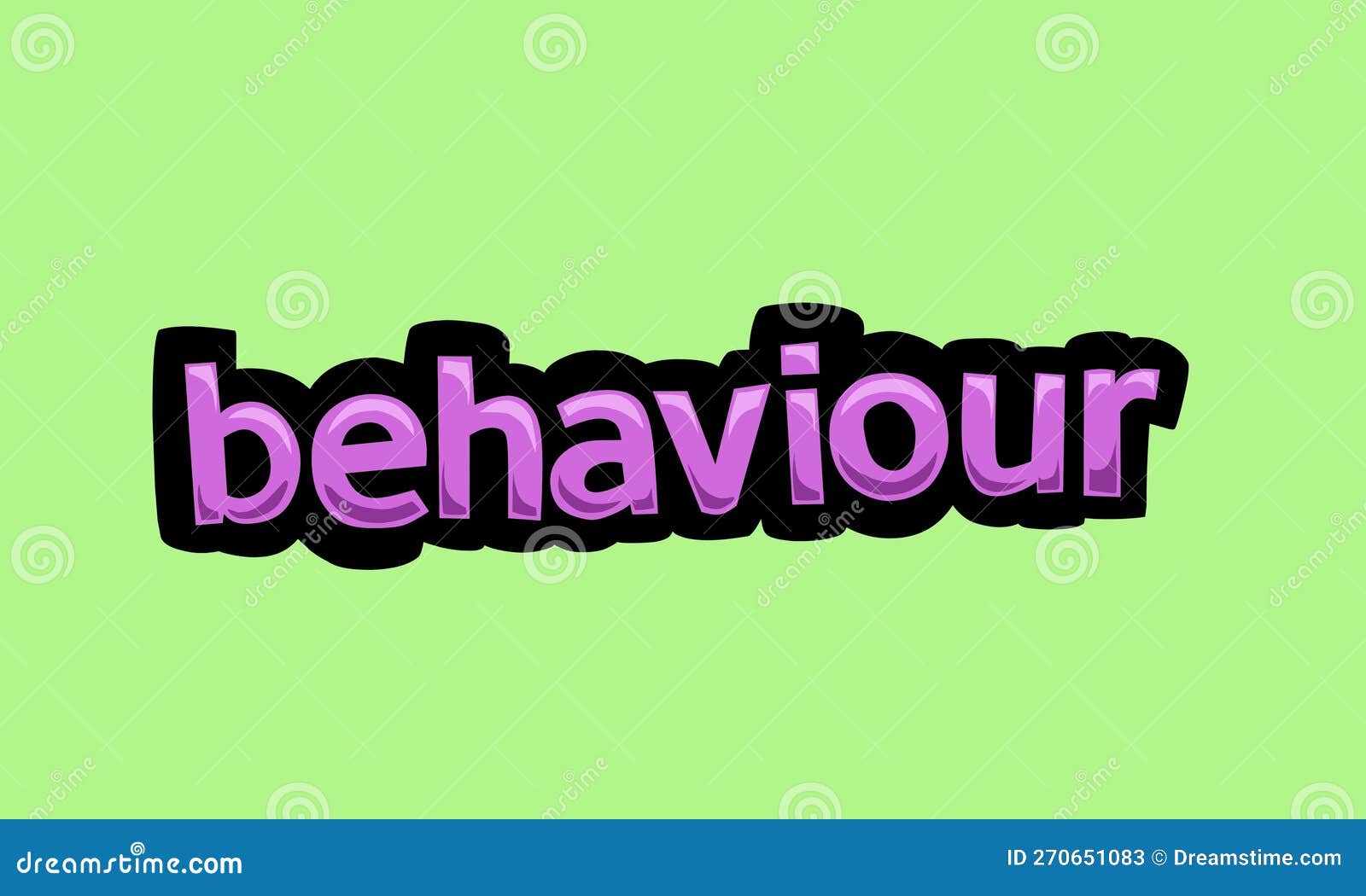 Behaviour Writing Vector Design on a Green Background Stock Vector ...