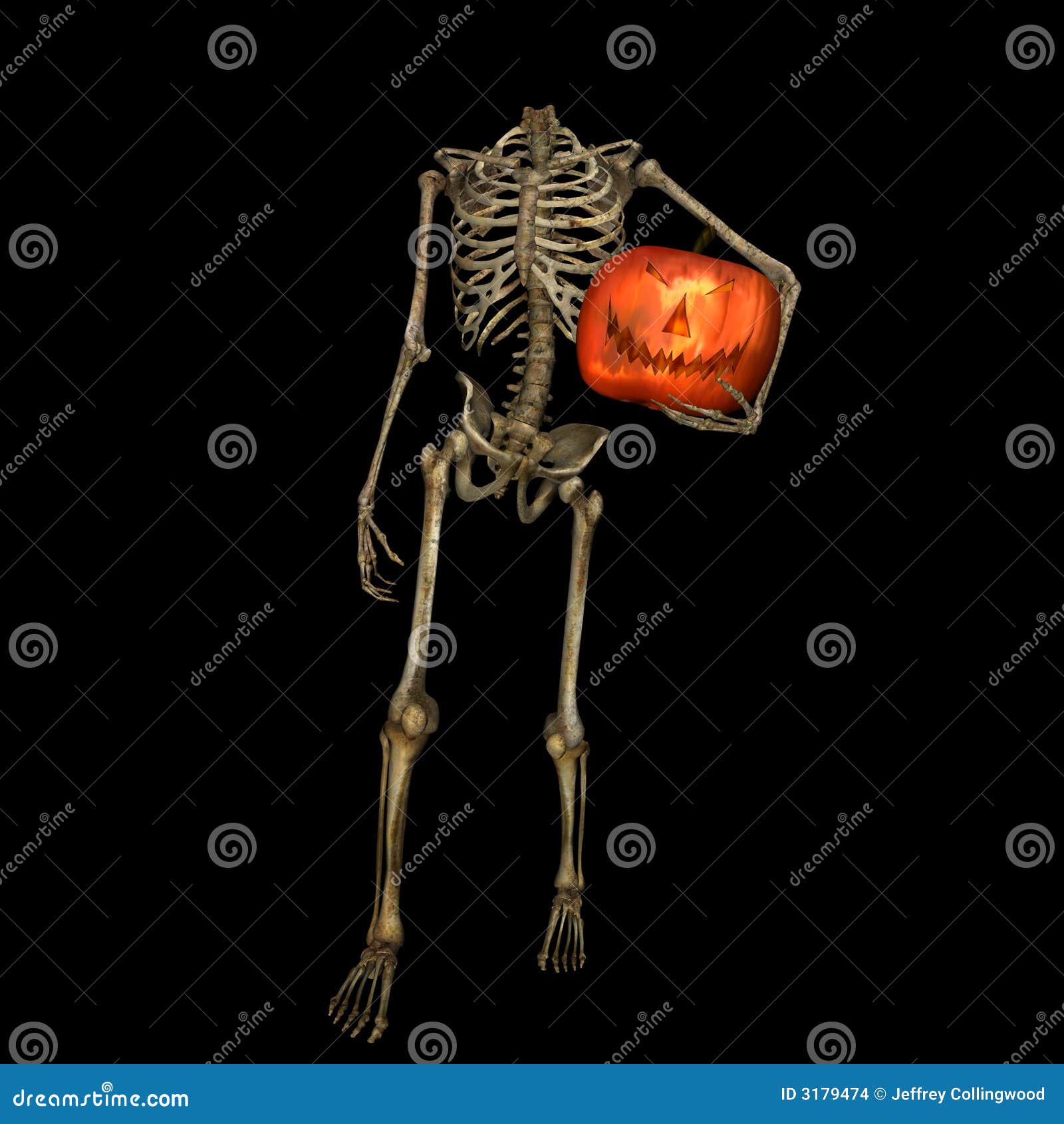 Cartoon Skeleton Falling