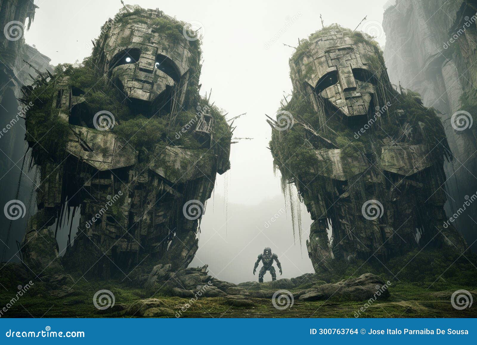 Behemoth Robotic Structures Standing As Silent Stock Illustration ...