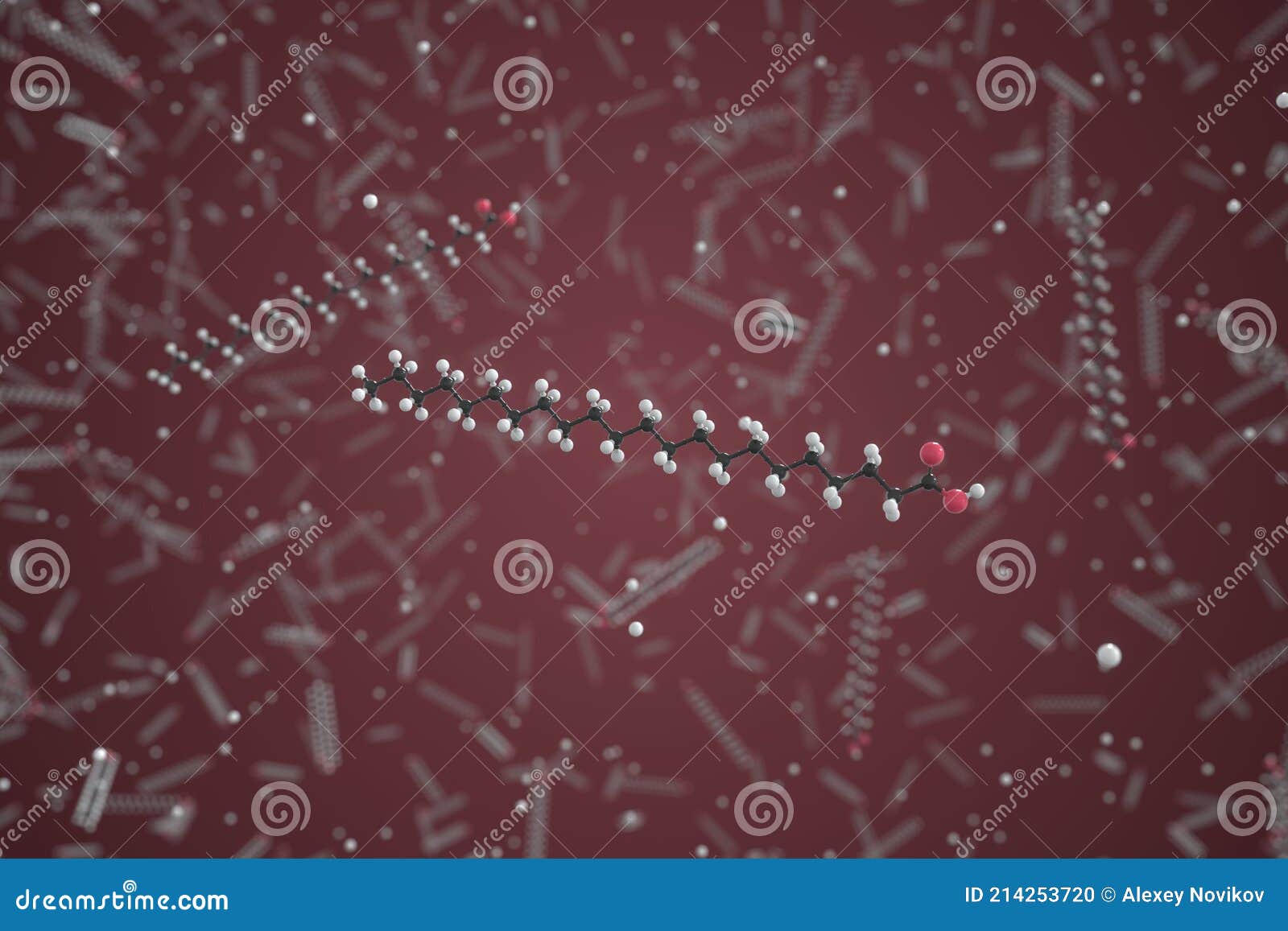 Behenic Acid Docosanoic Acid Saturated Fatty Acid Molecule. Skeletal ...