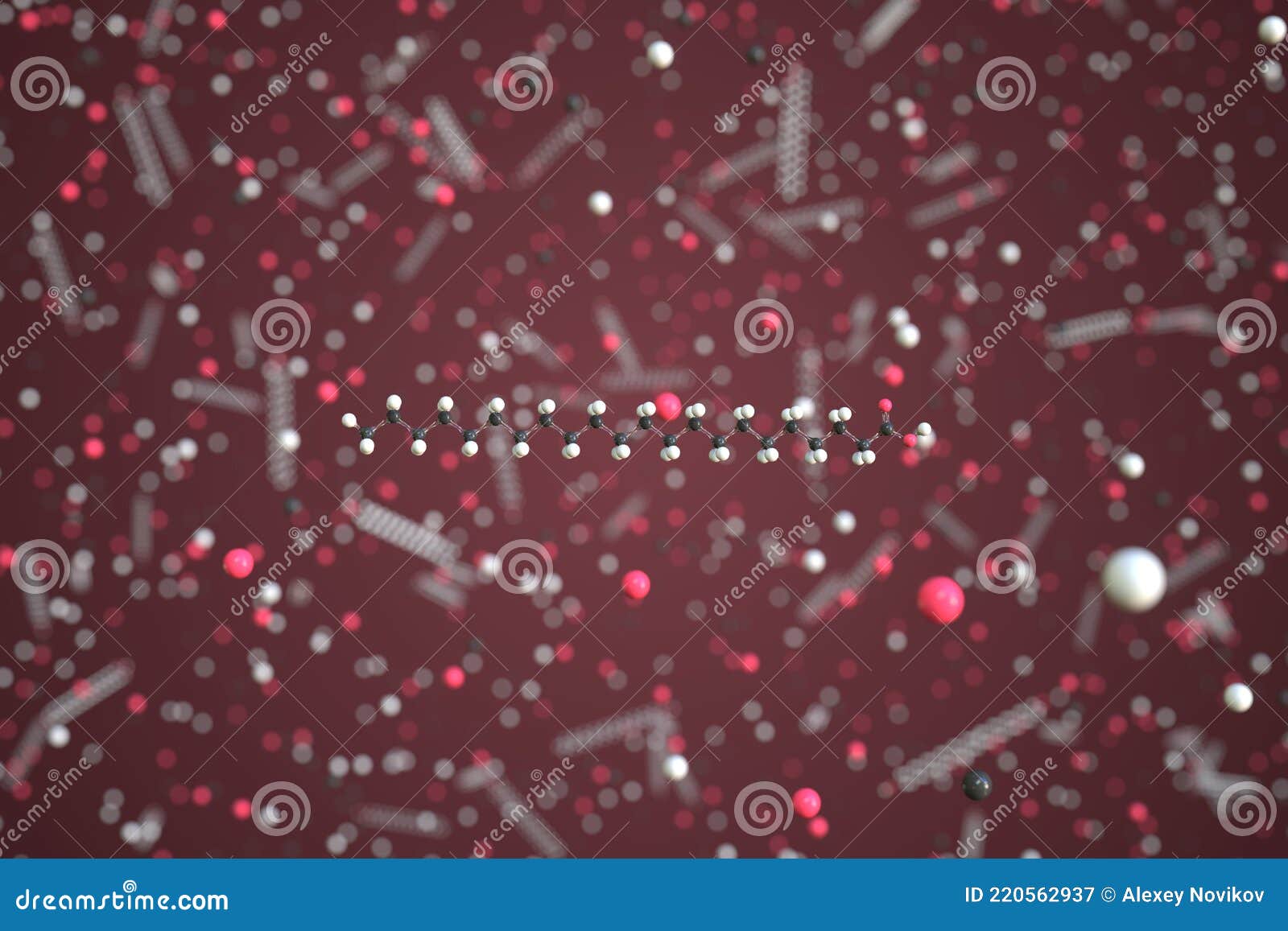 Behenic Acid, Molecule. It Is Docosanoic Acid, Straight-chain, Long ...