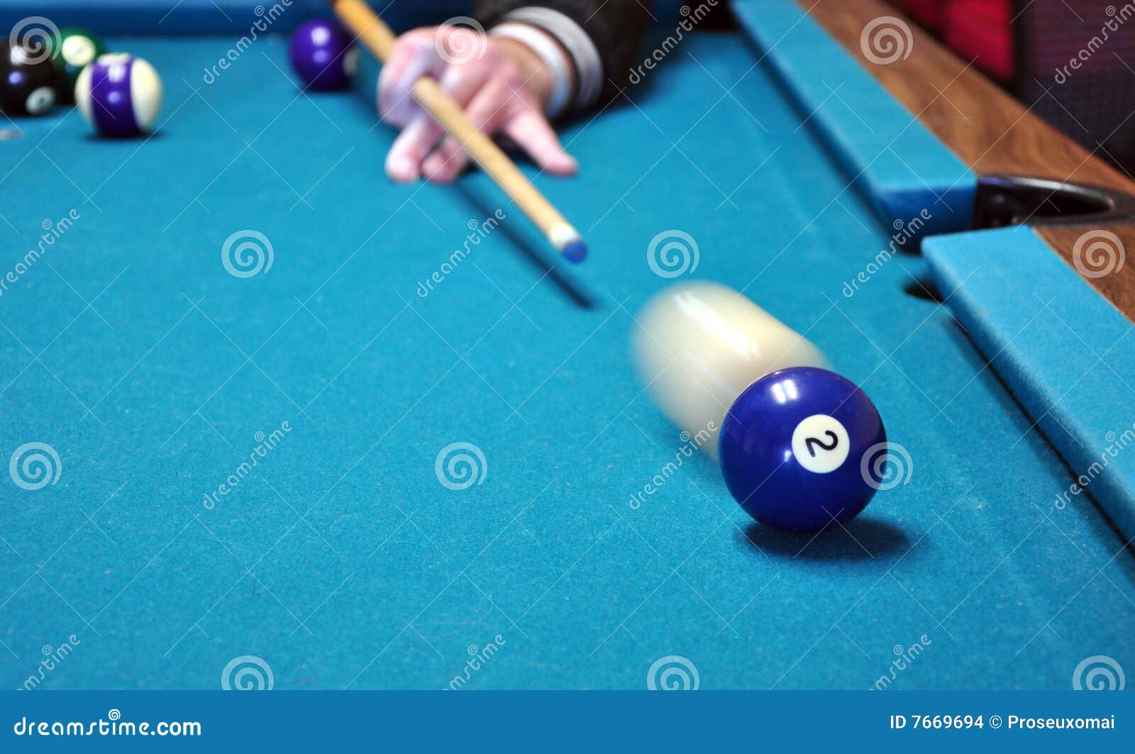 Behind the 2 Ball. stock photo. Image of billiards, pocket - 7669694