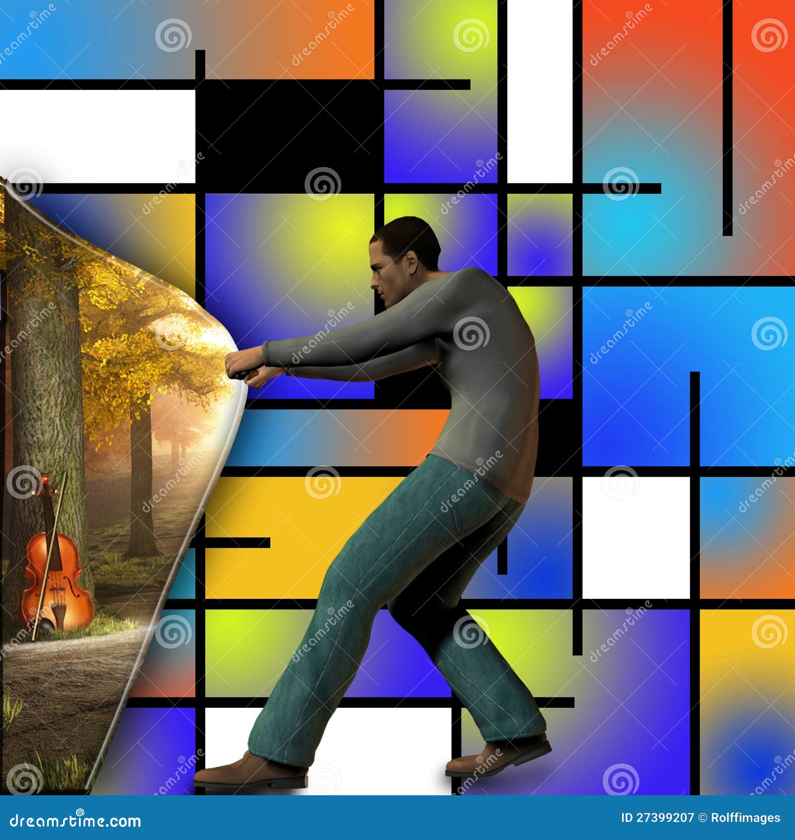 Behind the art stock illustration. Illustration of concept - 27399207