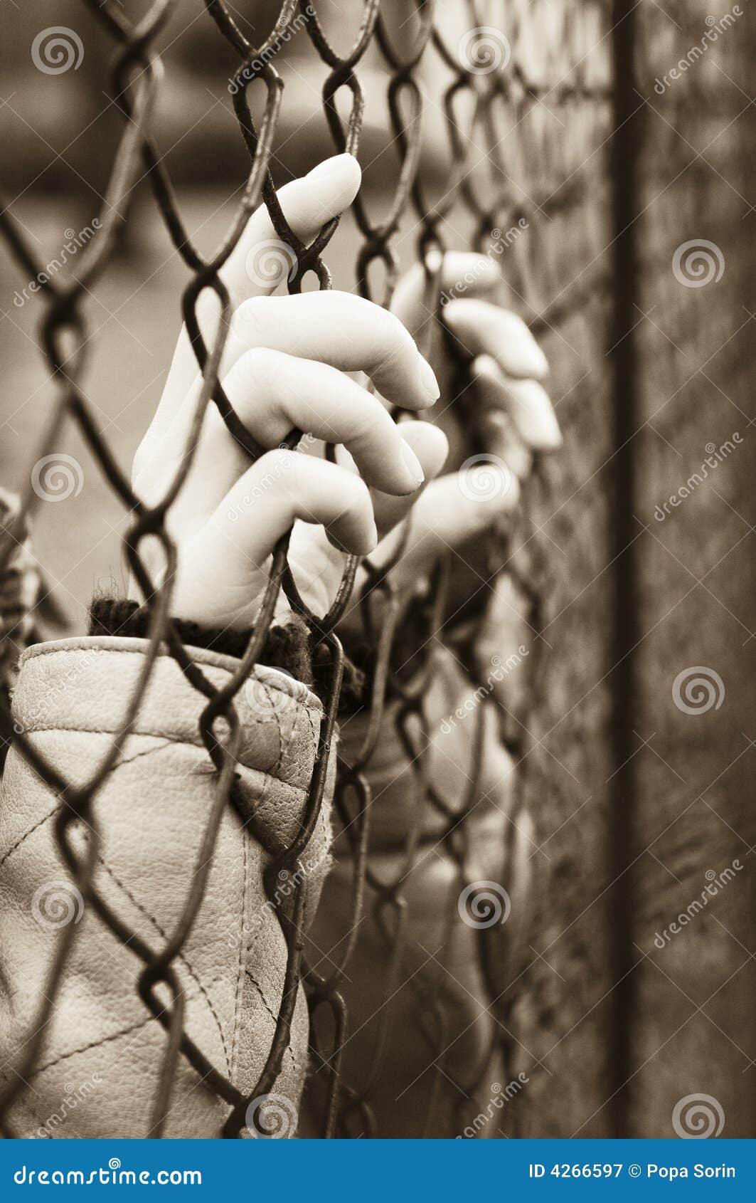 Behind bars stock image. Image of accused, cell, handcuffs - 4266597
