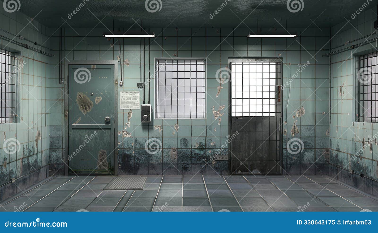 Behind Bars. Prison Cell Interior Theme Stock Image - Image of ...