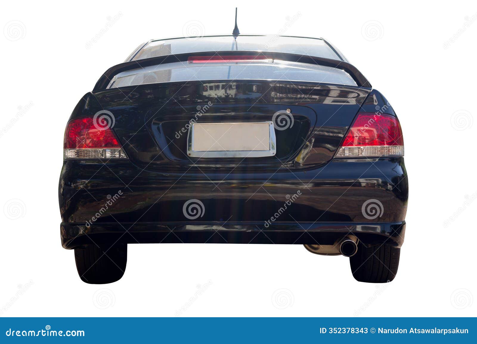 Behind Car License Plate Motor Stock Image - Image of german, fast ...