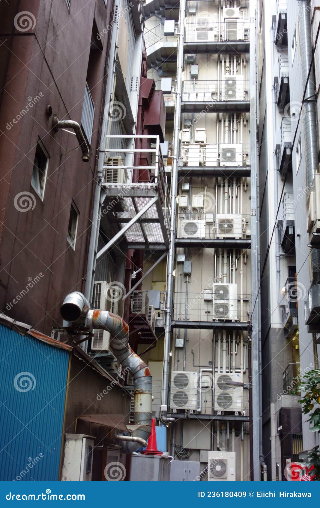 Behind the Complex Equipment Equipment of an Urban Building Stock Image ...
